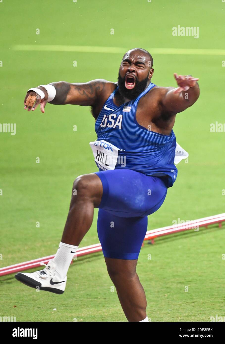 Darrell Hill (USA). Shot Put Men final. IAAF World Athletics ...