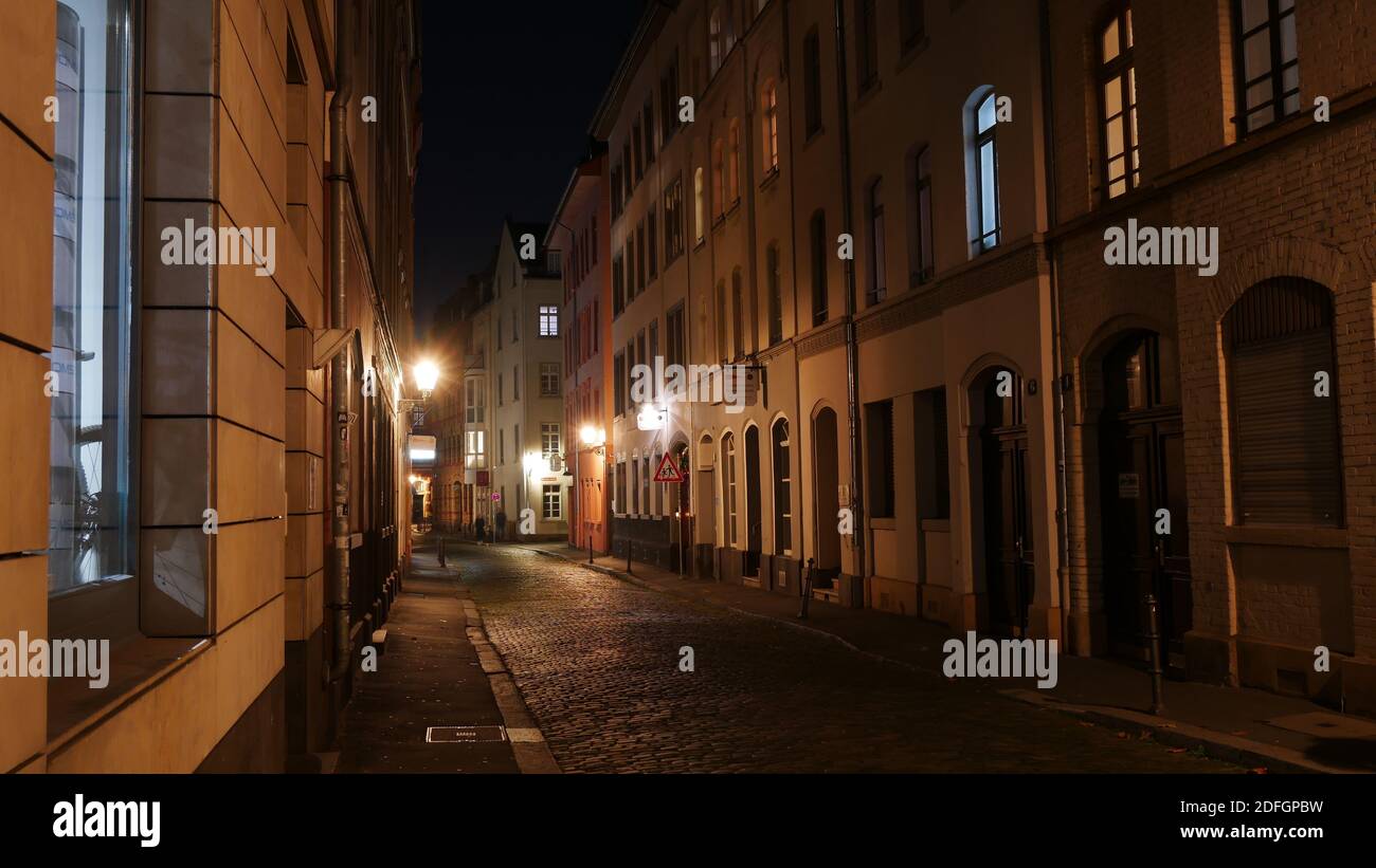 Old town romantic street with lantern hi-res stock photography and ...