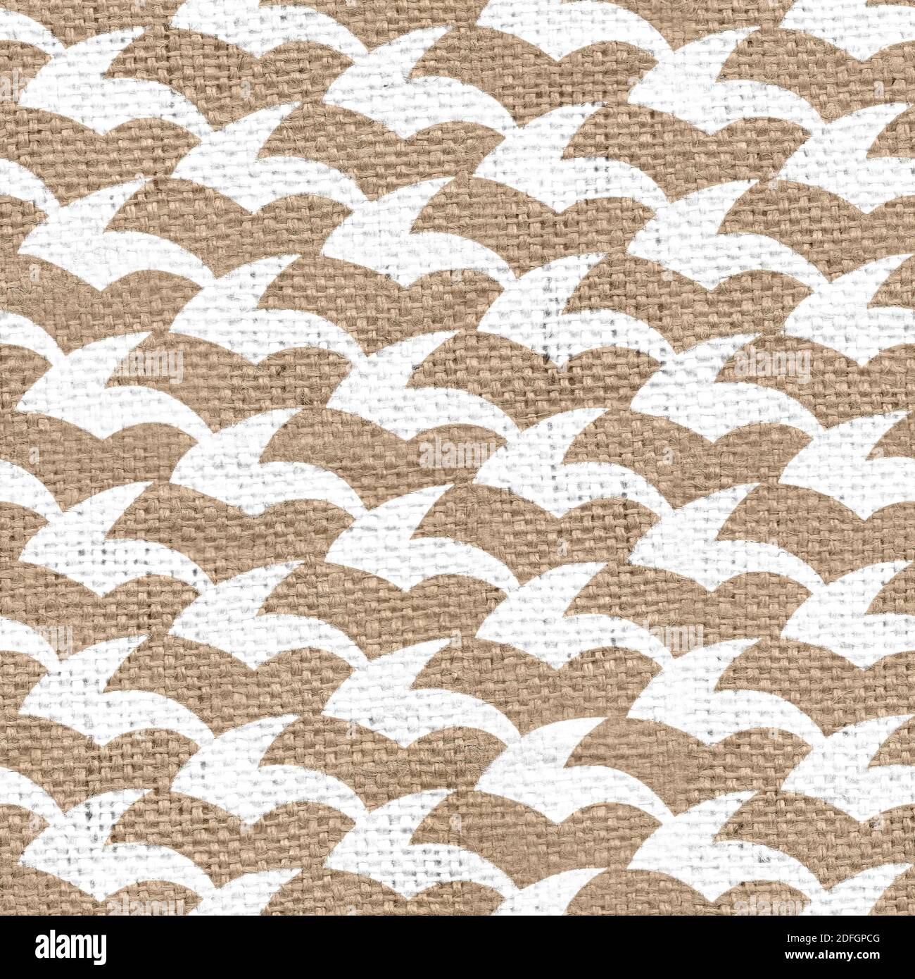 Seamless burlap with white paint pattern overlay Stock Photo - Alamy