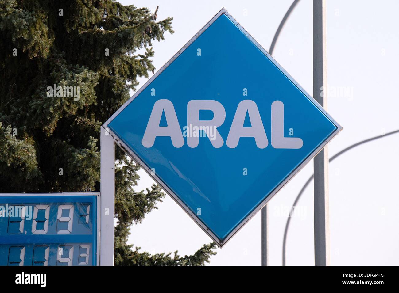 A shop sign of TESLA, on September 19, 2020 in Luxembourg City ...