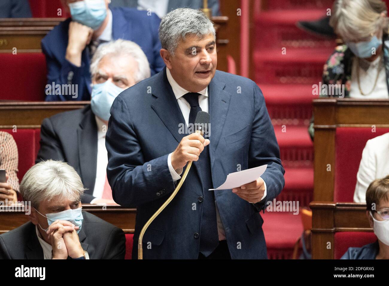 Deputy, David Habib attends a session of Questions to the Government at ...