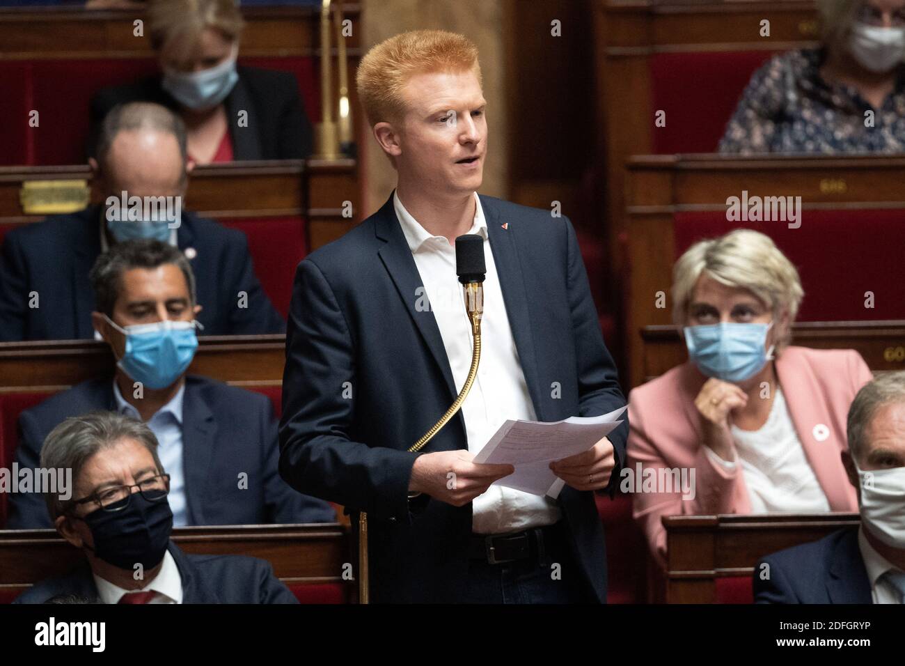 Deputy, Adrien Quatennens attends a session of Questions to the ...