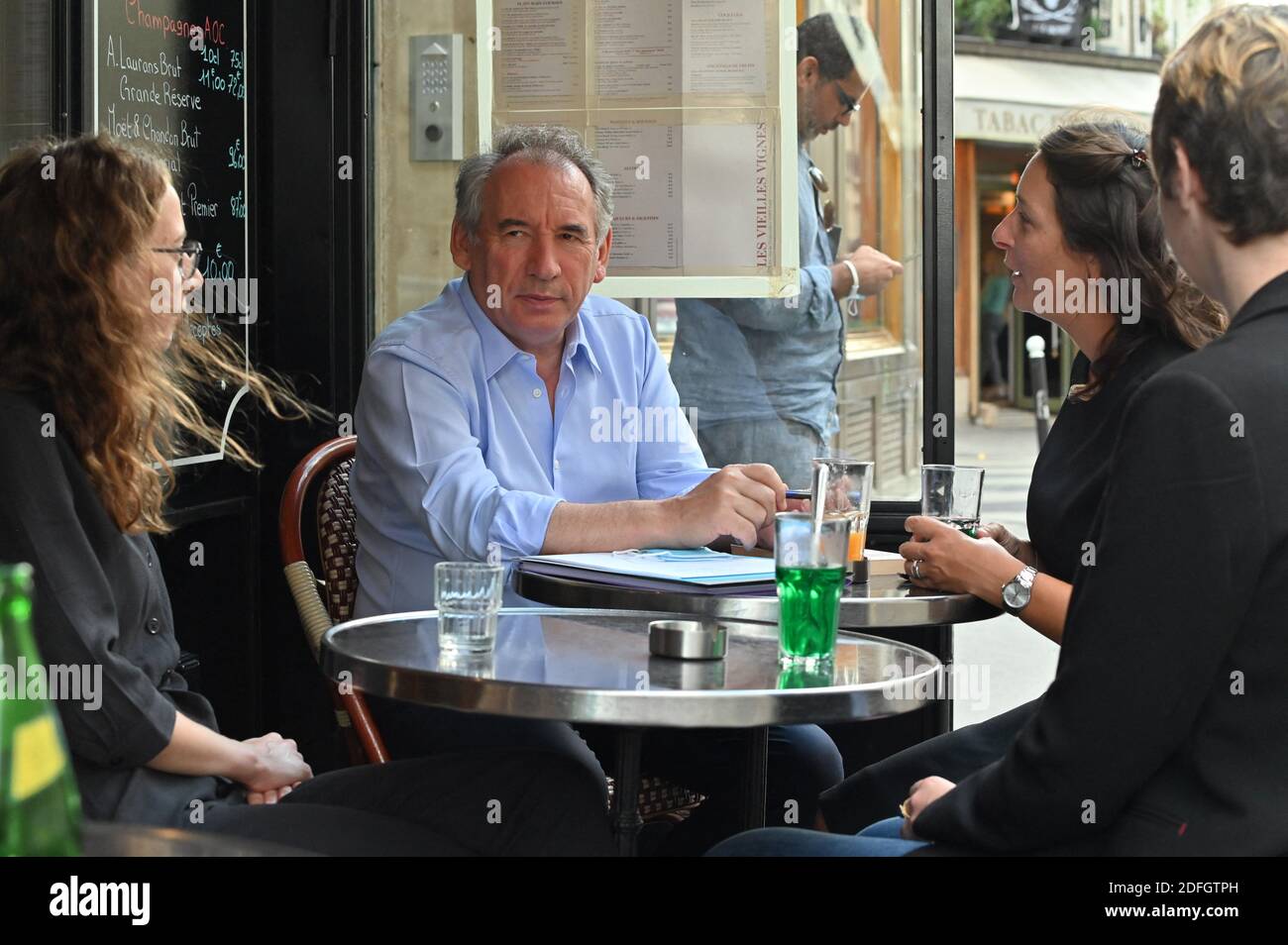 Francois Bayrou portrait at Modem headquarters in Paris, France on ...