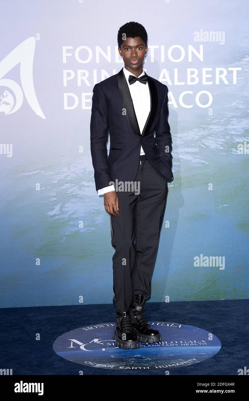 US model Alton Mason attends the Monte-Carlo Gala For Planetary Health ...
