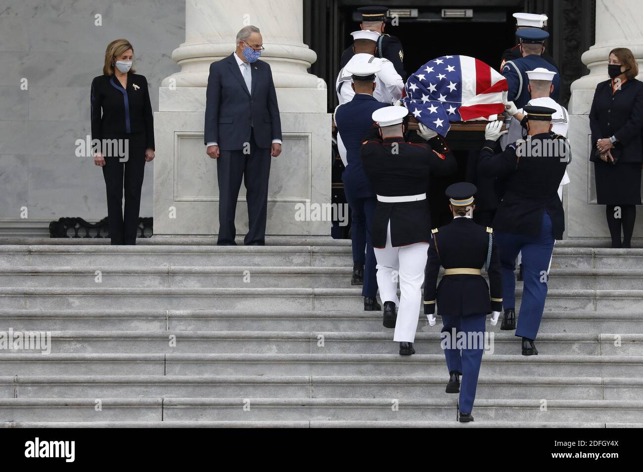 The casket of the late Supreme Court Associate Justice Ruth Bader ...