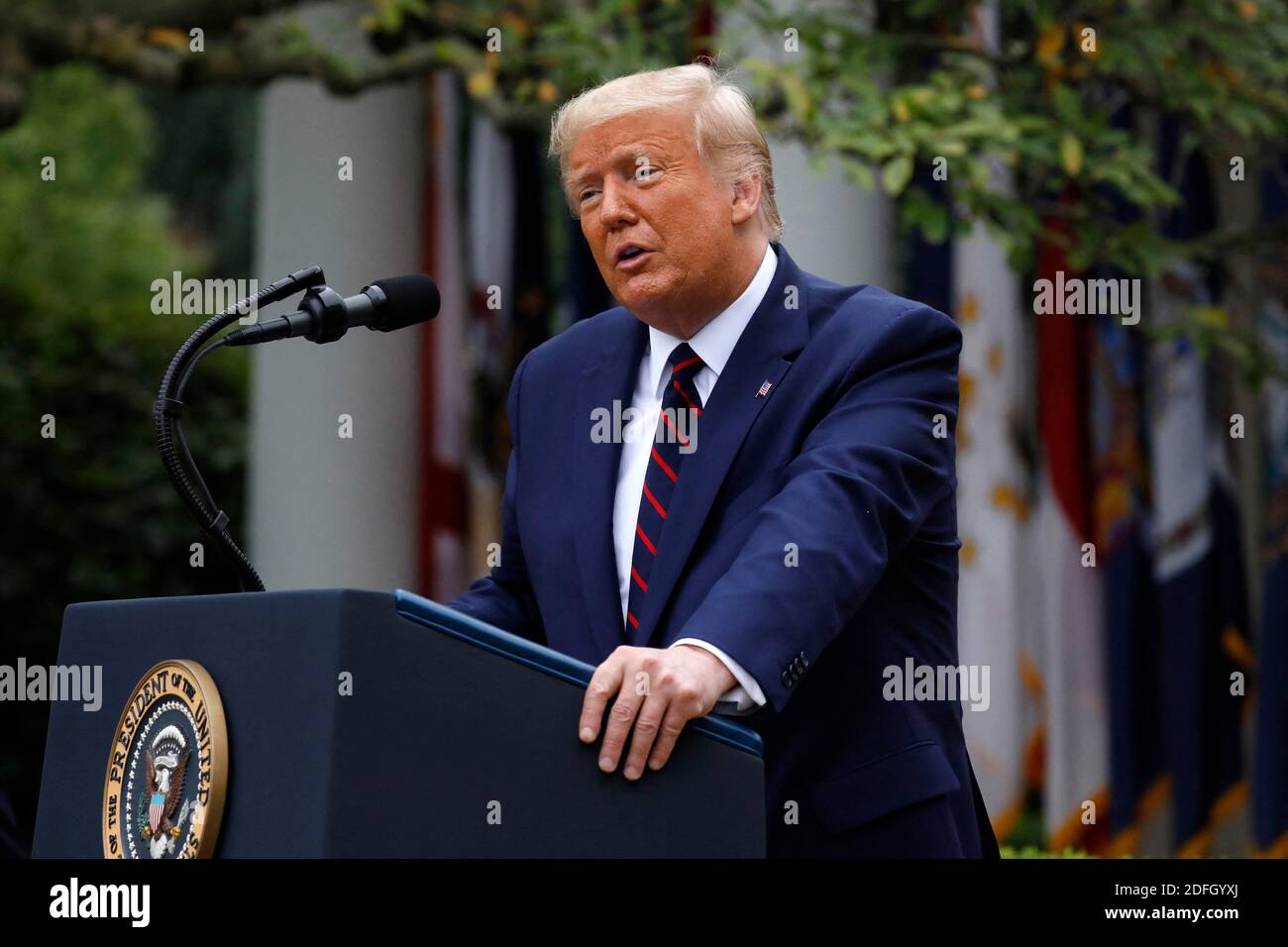 U.S. President Donald Trump introduces Judge Amy Coney Barrett as his ...
