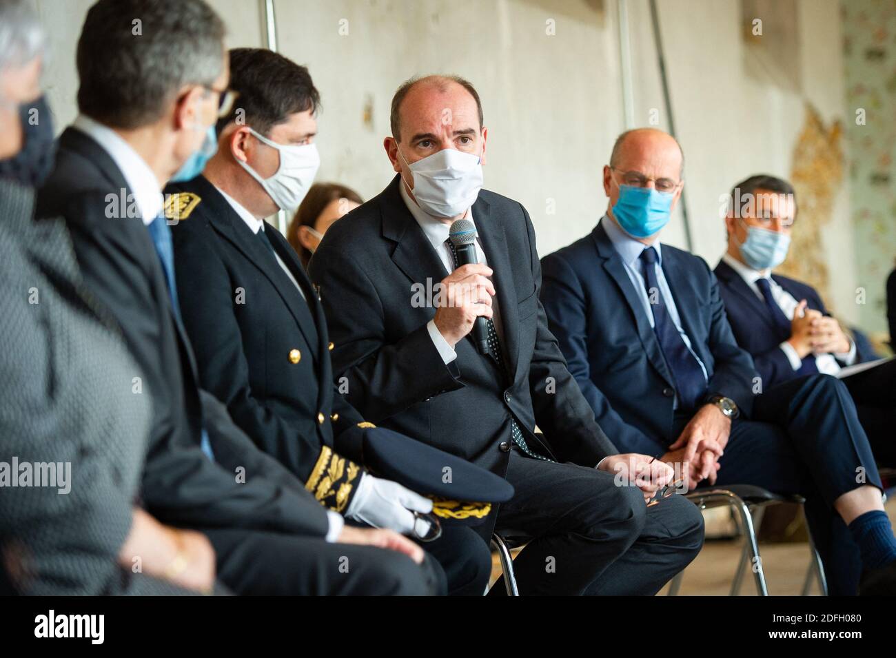 French Prime Minister Jean Castex, French Interior Minister and ...