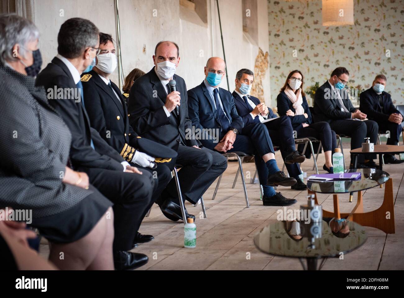 French Prime Minister Jean Castex, French Interior Minister and ...