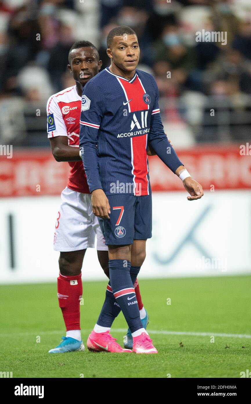 Kylian MBappe of Paris Saint-Germain in action during the Ligue 1 match ...