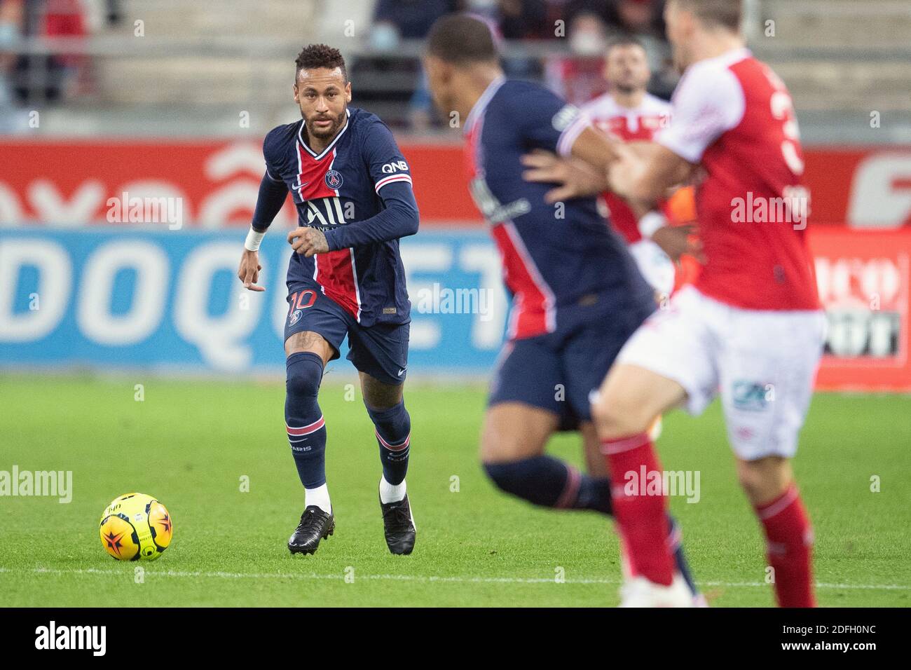 Neymar Jr of Paris Saint-Germain in action during the Ligue 1 match ...