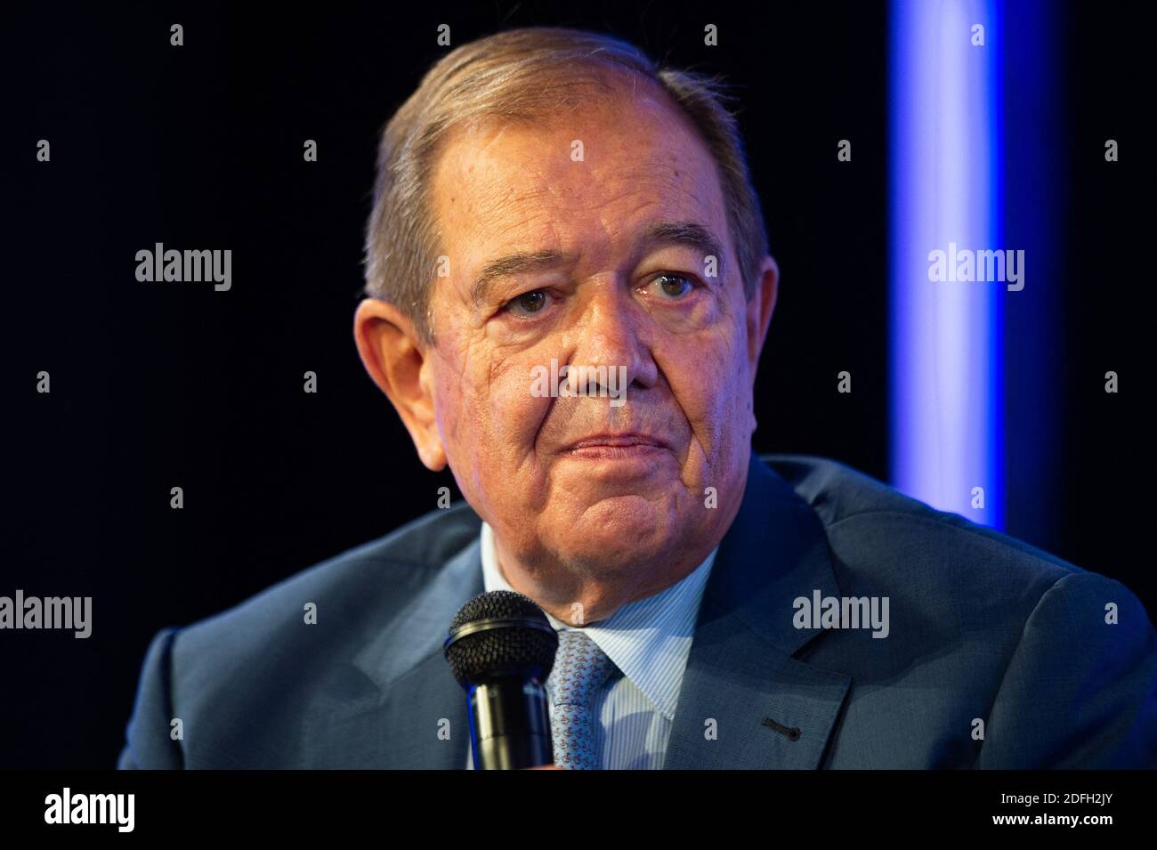 President of the metropole du grand Paris Patrick Ollier speaks during ...