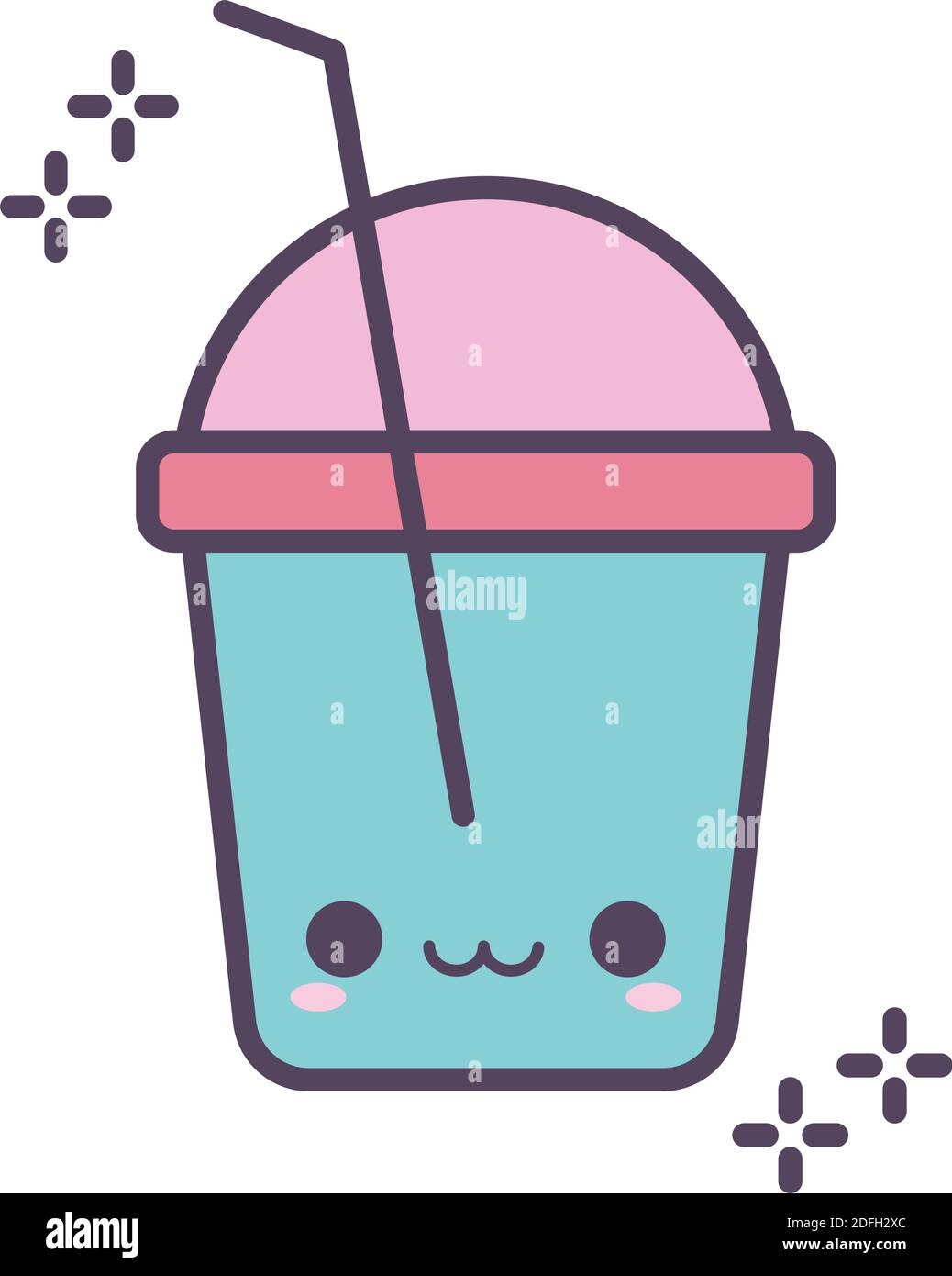 glass of milkshake smiling of blue color Stock Vector Image & Art - Alamy