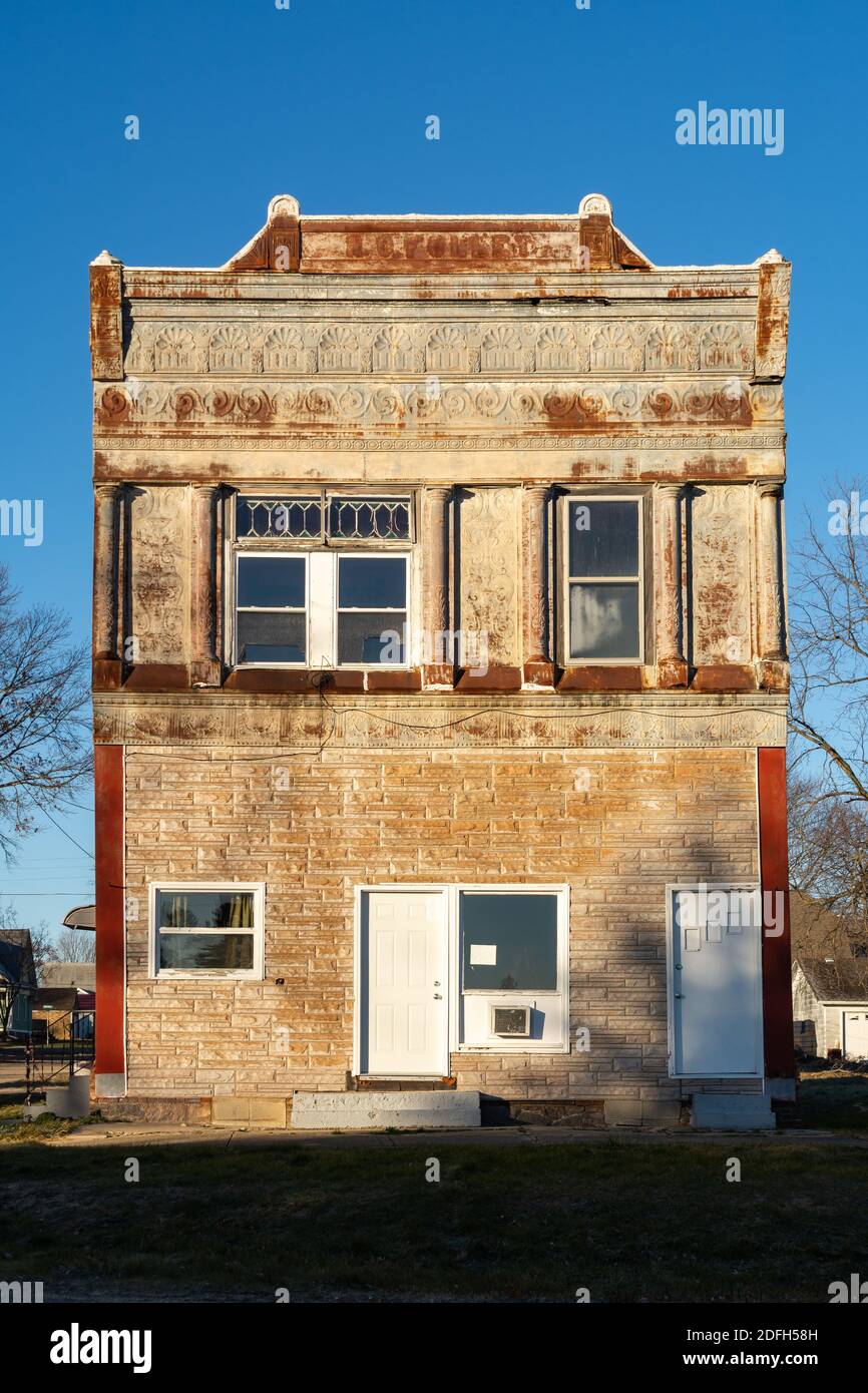 Old buildings in small Midwest town Stock Photo - Alamy