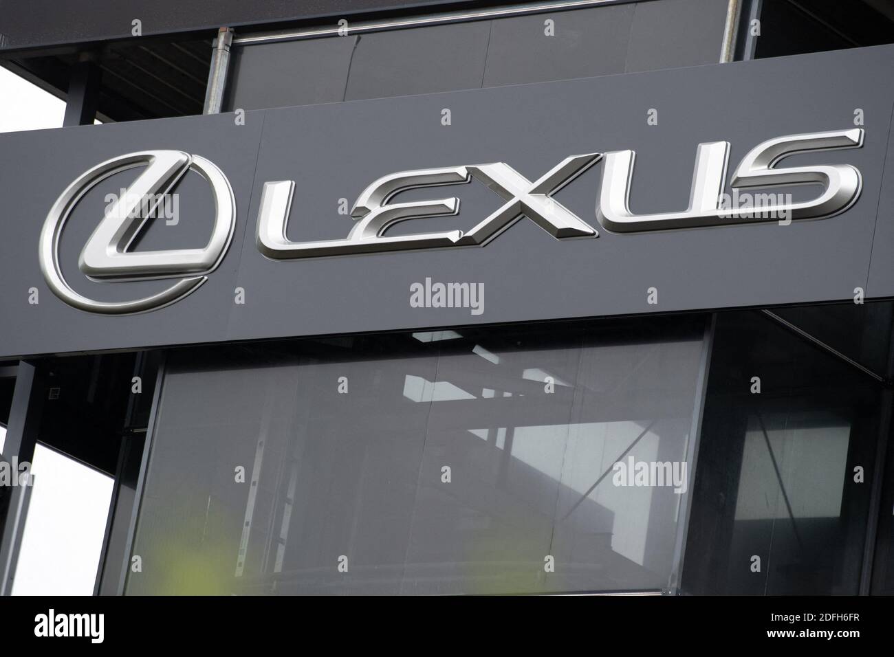 A shop sign of LEXUS, on September 27, 2020 in Marne la Vallee, France ...