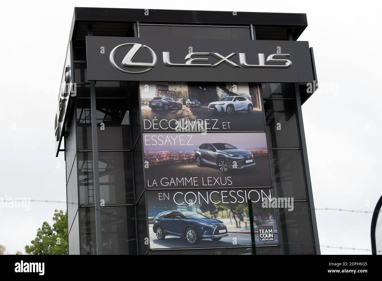 A shop sign of LEXUS, on September 27, 2020 in Marne la Vallee, France ...