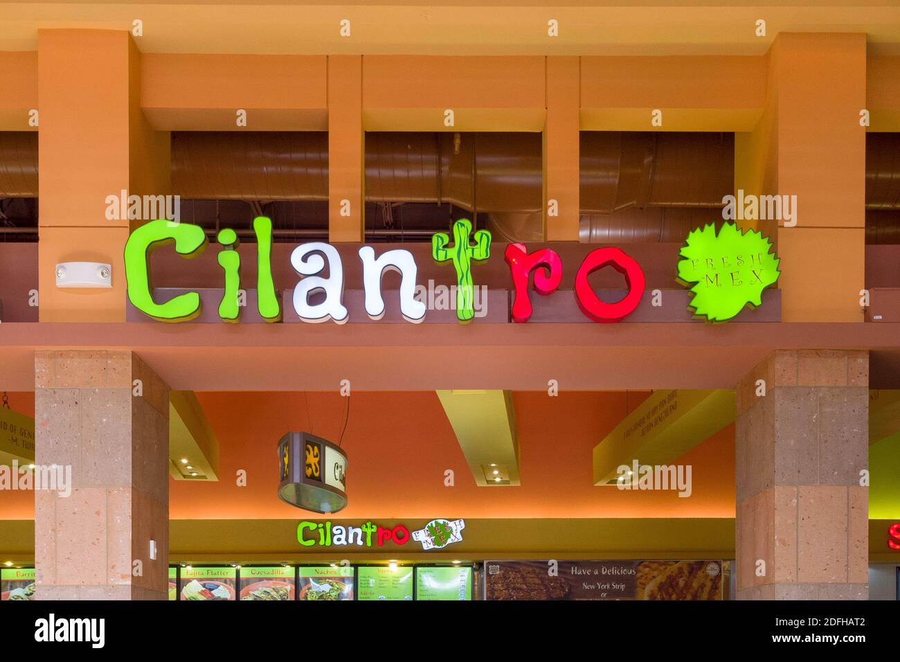 Business sign of a Cilantro restaurant Stock Photo - Alamy