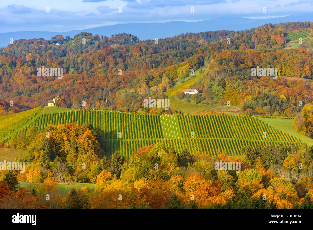 Charming little church in South Styria (Austrian Tuscany), a famous ...