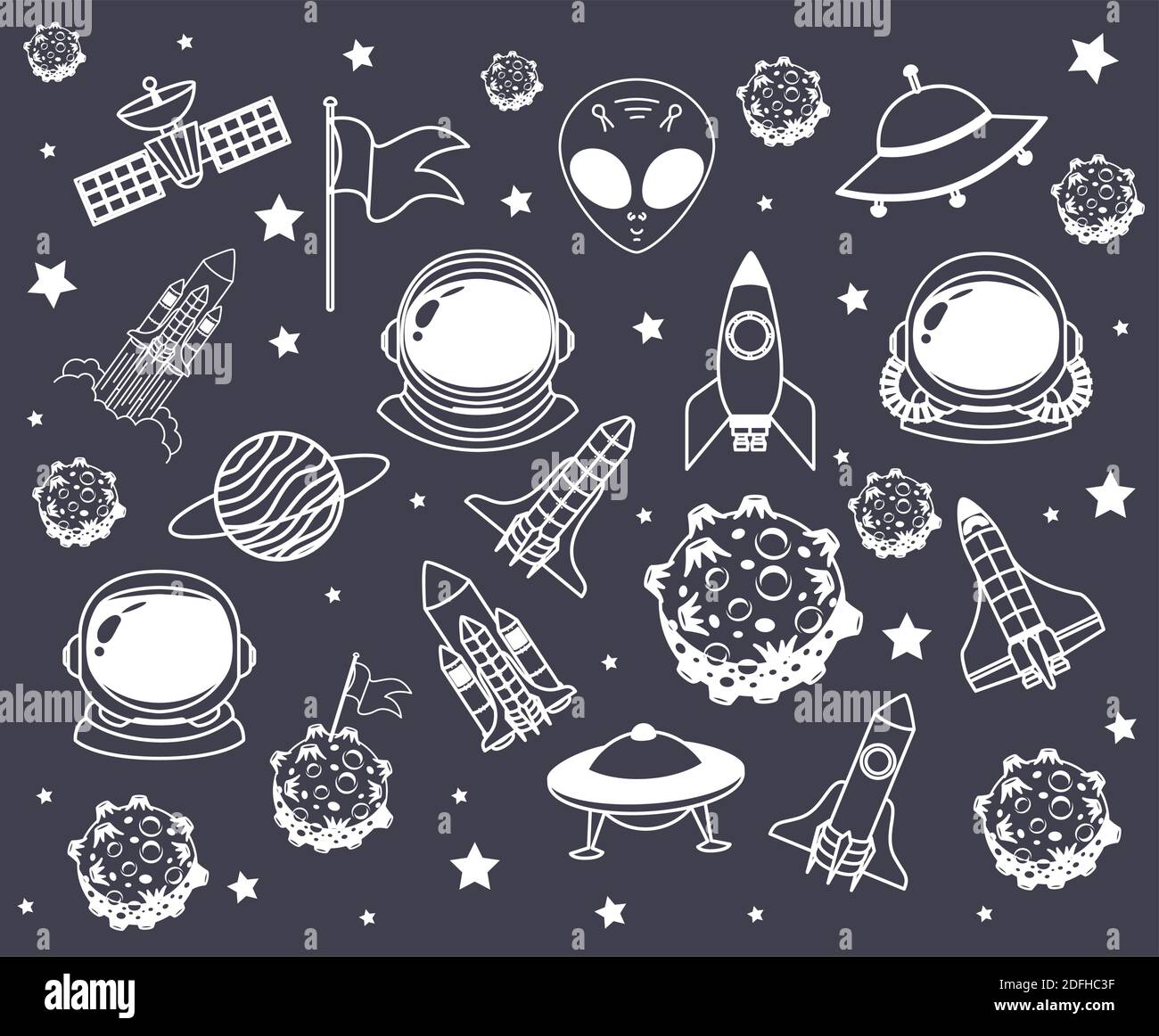 Astronaut on planet over Stock Vector Images - Alamy