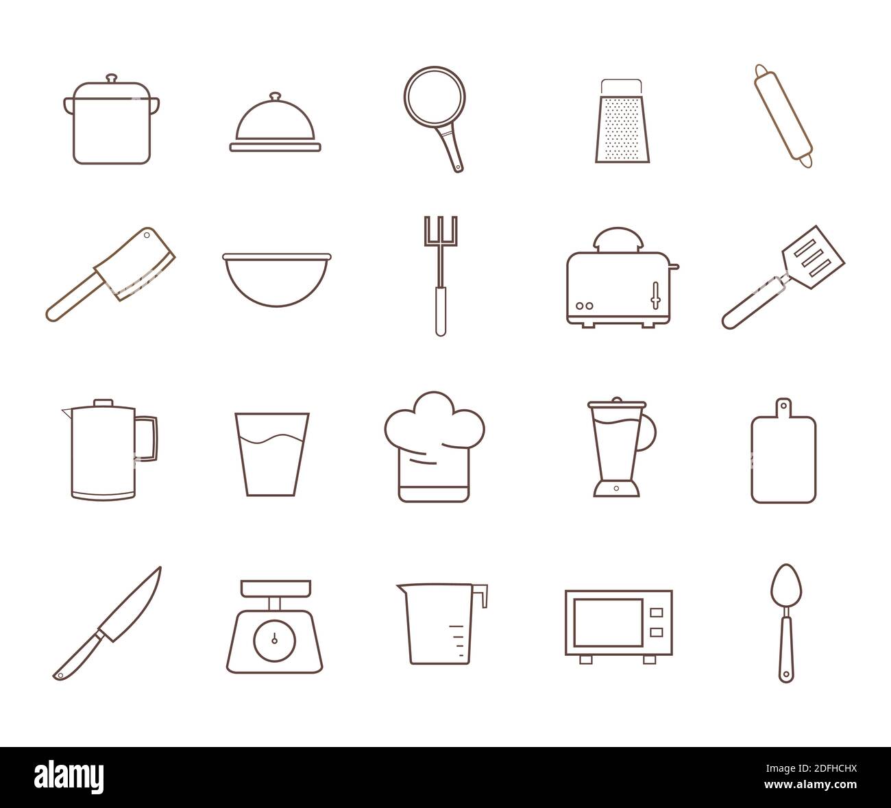 Black pot cooking utensils Stock Vector Images - Alamy