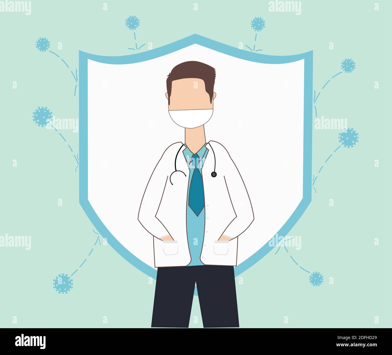 doctor wearing mask design Stock Vector Image & Art - Alamy