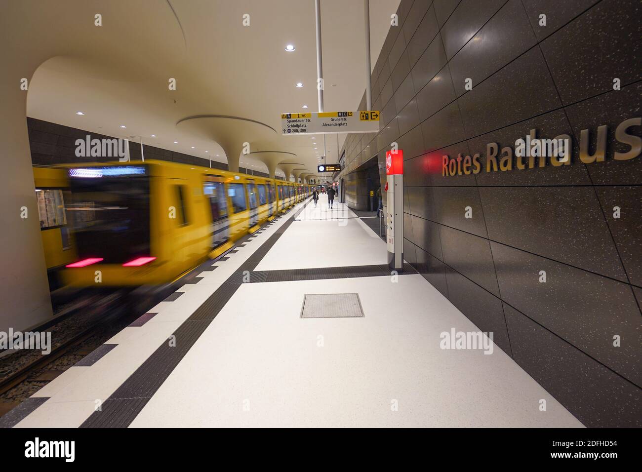 Berlin, Germany. 04th Dec, 2020. A subway line U5 enters the new ...