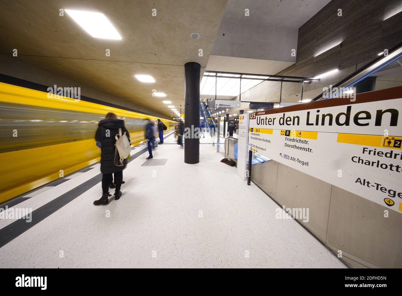 Berlin, Germany. 04th Dec, 2020. A subway of line U5 can be seen in the ...