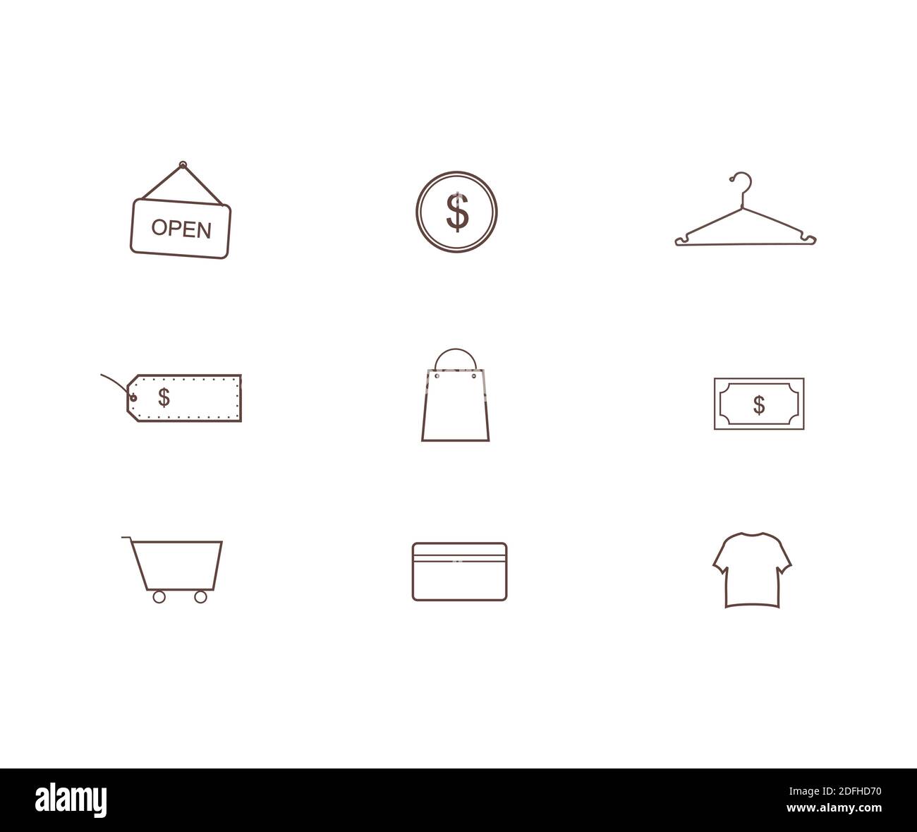 a collection of shop icon designs Stock Vector Image & Art - Alamy