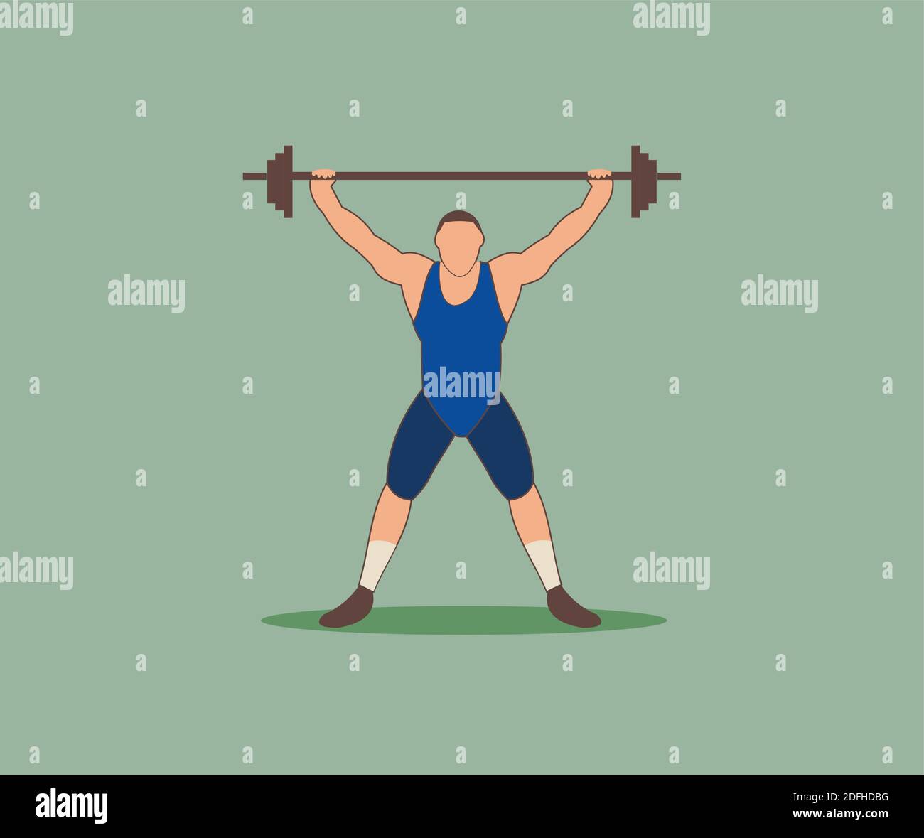 the design of the person lifting the barbell Stock Vector Image & Art ...