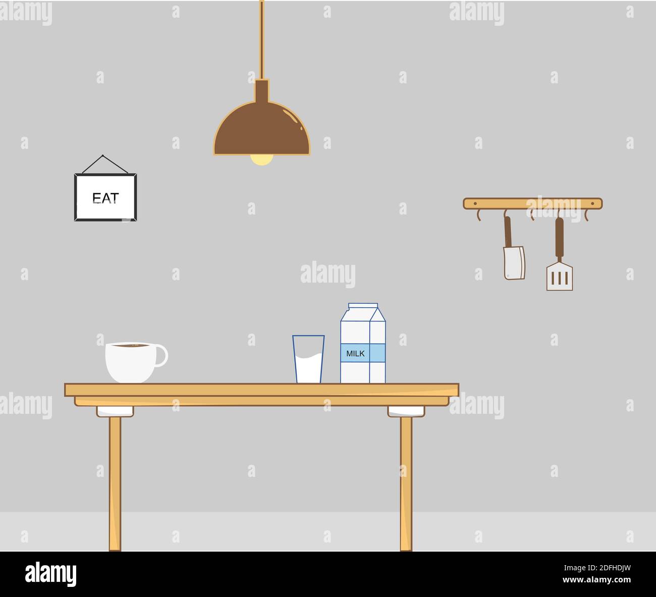 Kitchen island white Stock Vector Images - Alamy