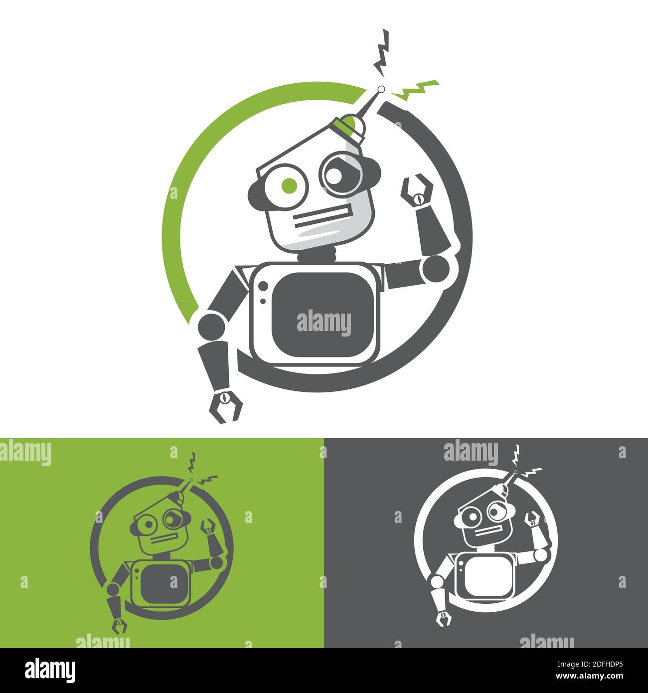 creative robot logo design vector creative illustration concept Stock Vector Image & Art - Alamy