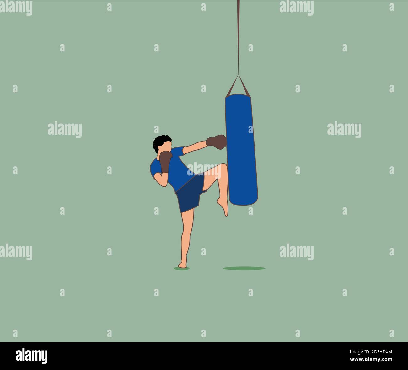 Cartoon man punching hi-res stock photography and images - Alamy