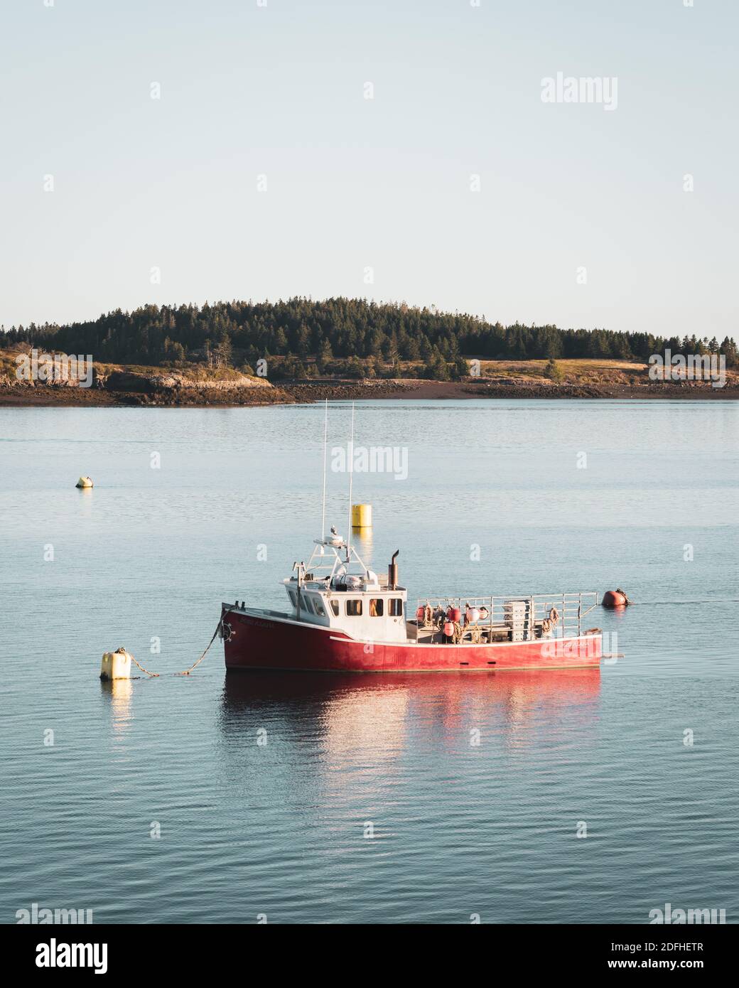 Boat in Johnson Bay, in Lubec, Maine Stock Photo - Alamy