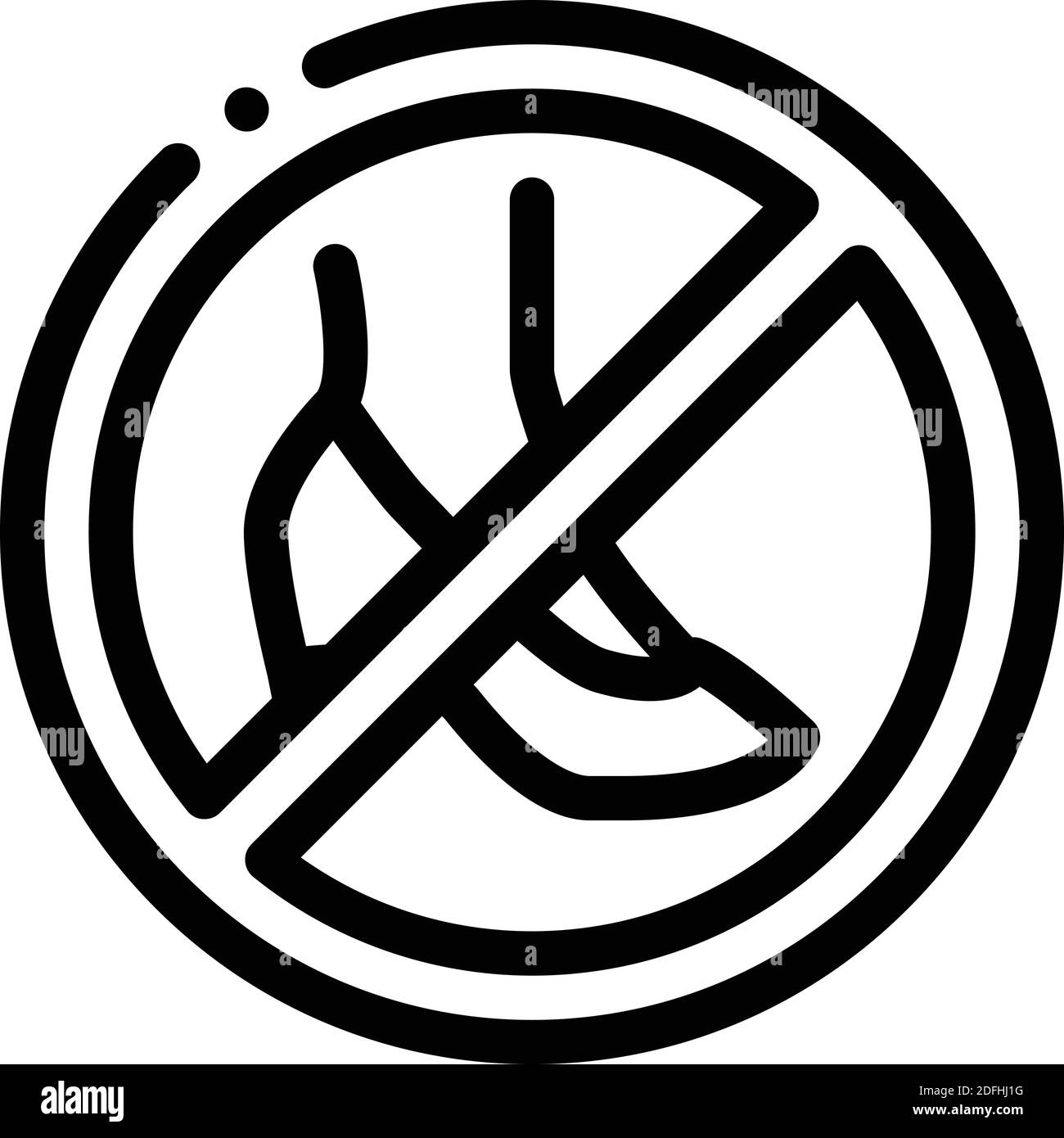 prohibition wearing shoes with heels black icon vector illustration ...