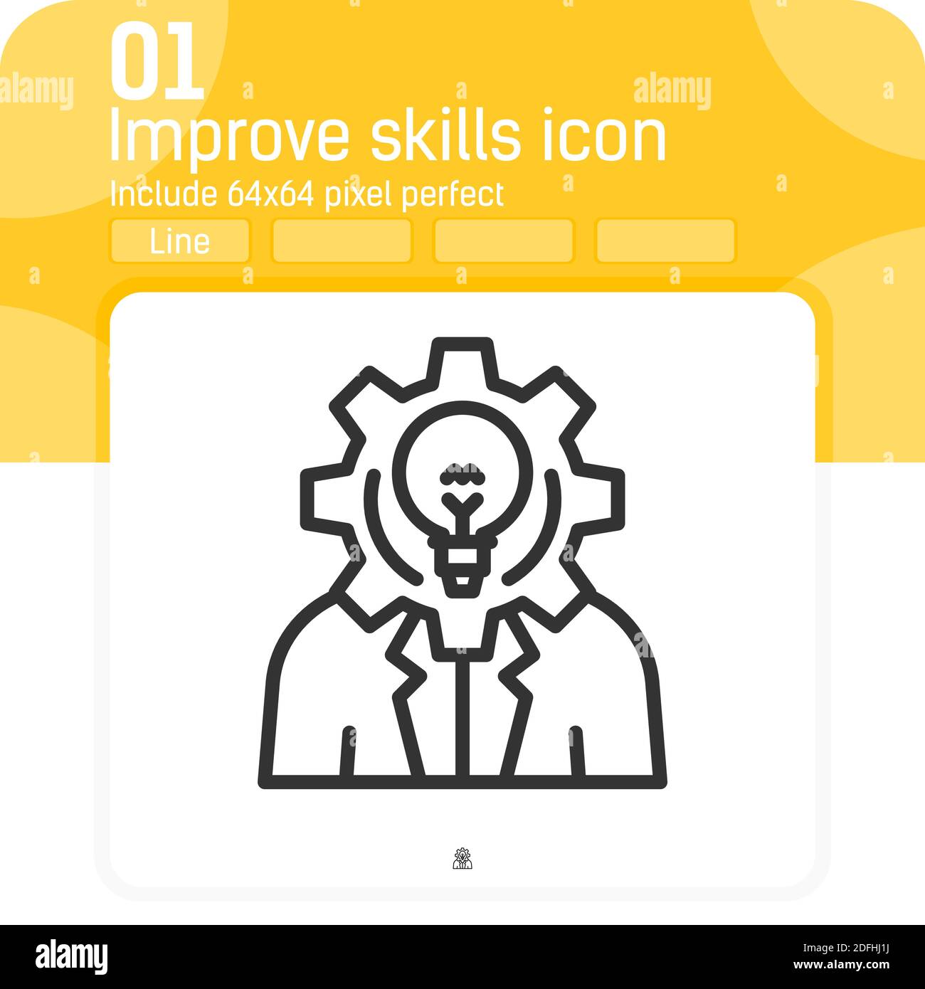 improve skills premium icon with outline style isolated on white ... improve skills premium icon with outline style isolated on white ...