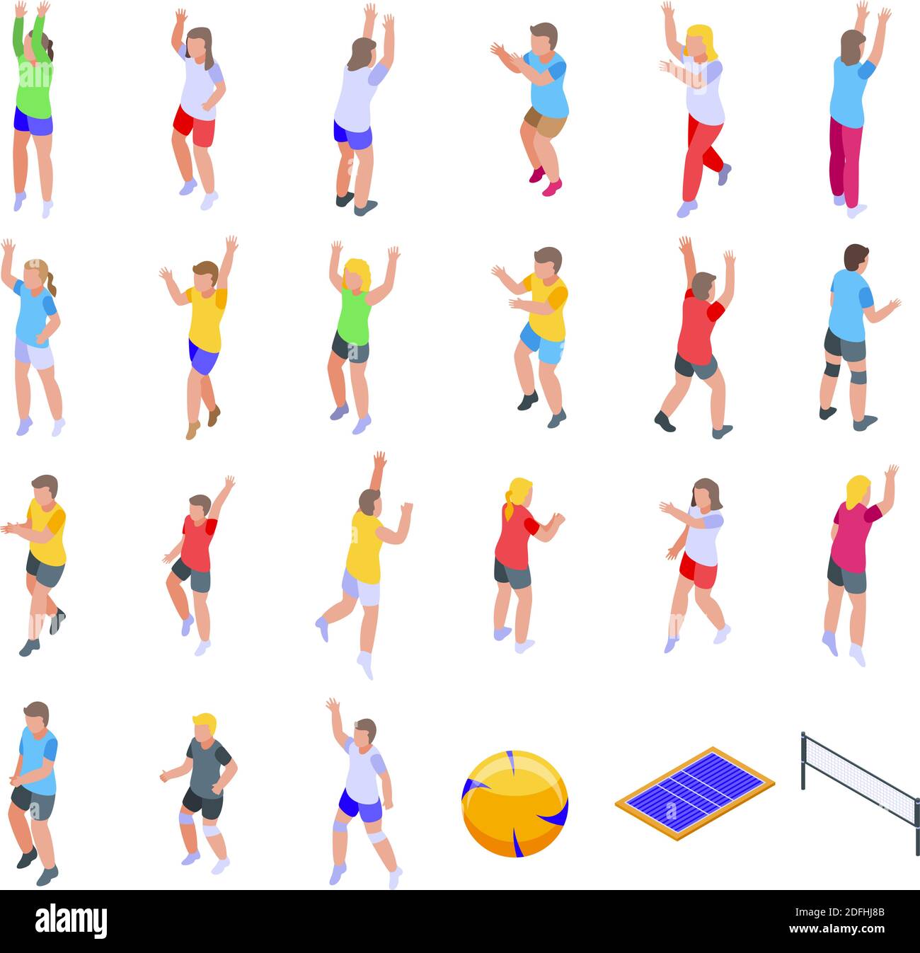Group kids playing beach volleyball hi-res stock photography and images ...