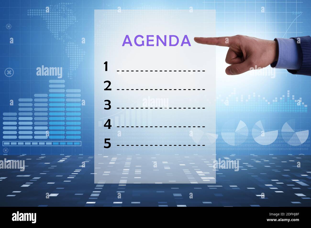 Agenda document items hi-res stock photography and images - Alamy