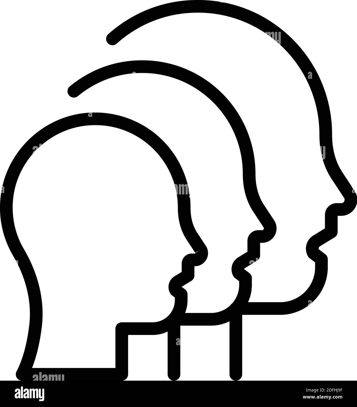 Human communication icon. Outline human communication vector icon for ...