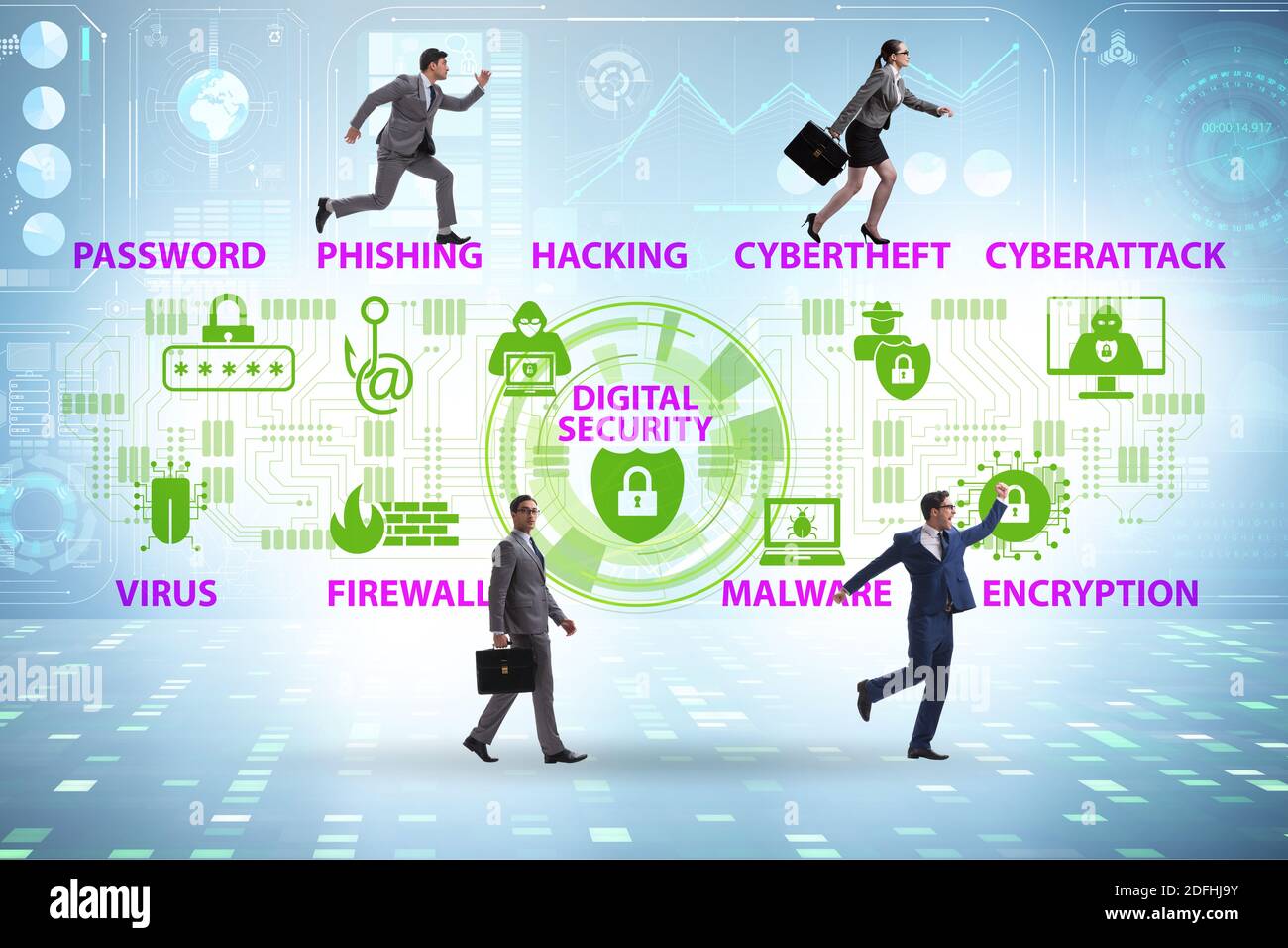 Digital security concept with the key elements Stock Photo - Alamy