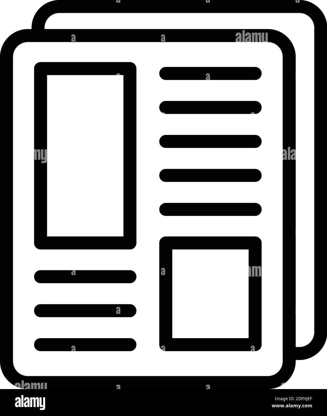 News article icon. Outline news article vector icon for web design ...