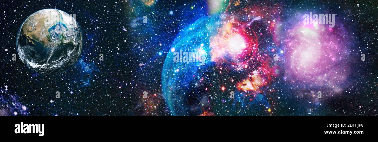 Beautiful Cosmic Globe Background. Earth on galaxy abstract backgrounds ...