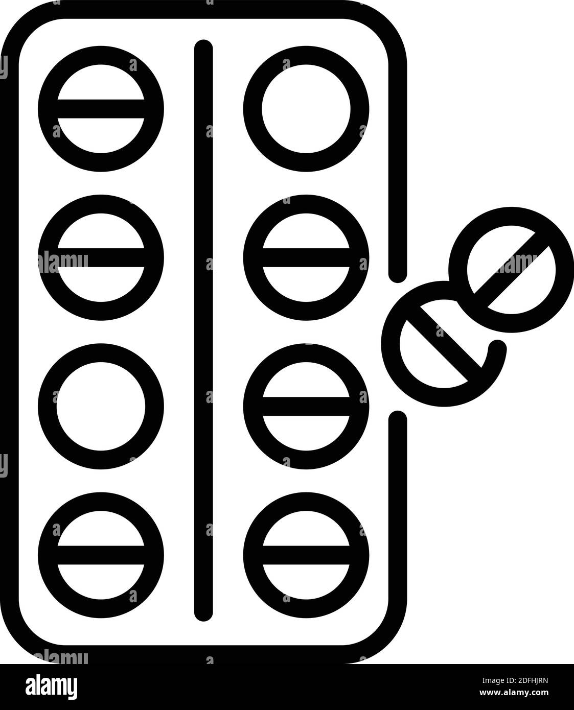Medical pills icon. Outline medical pills vector icon for web design ...