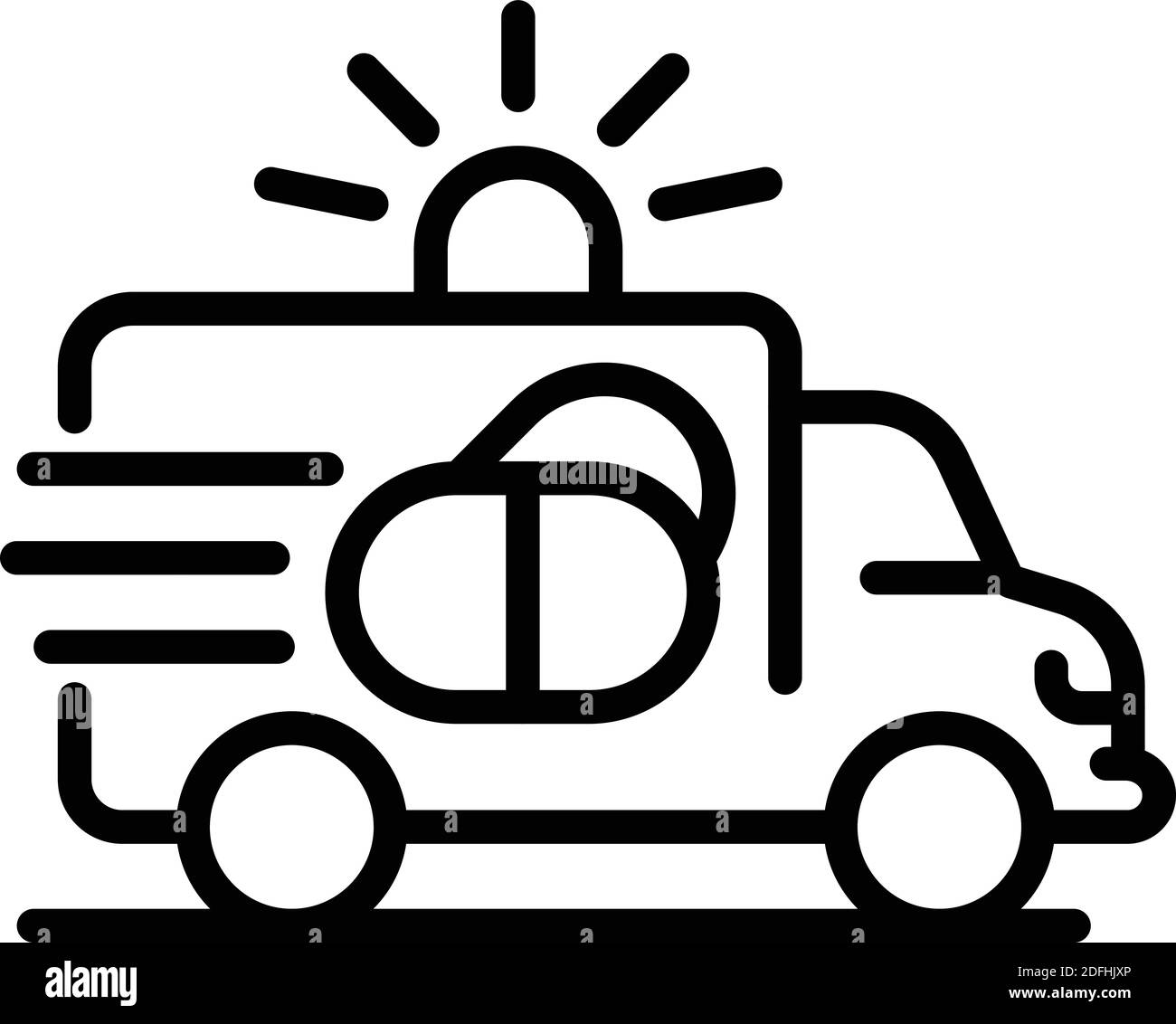 Drugs delivery icon. Outline drugs delivery vector icon for web design ...