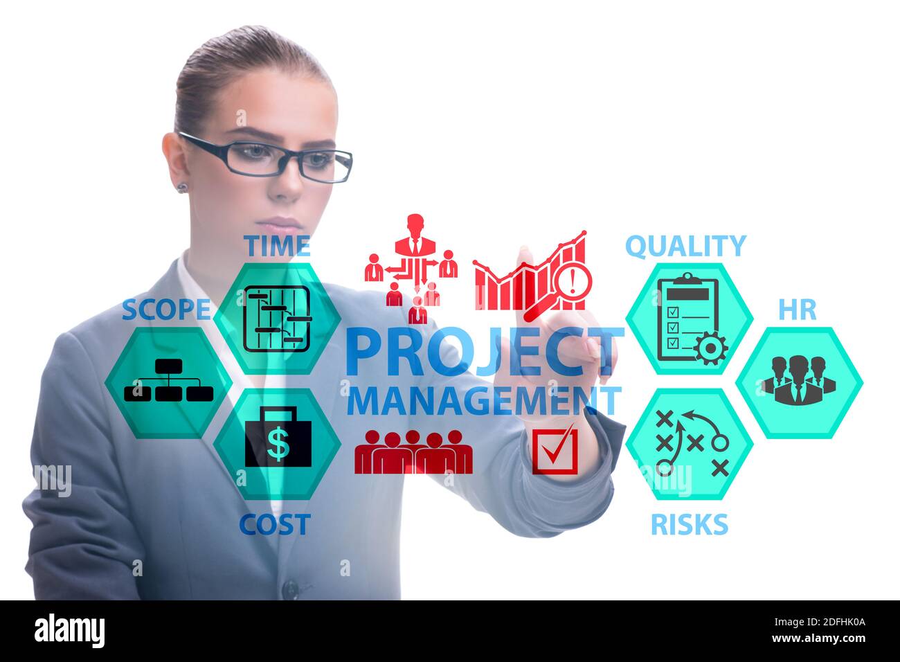 Concept of project management with the business people Stock Photo - Alamy