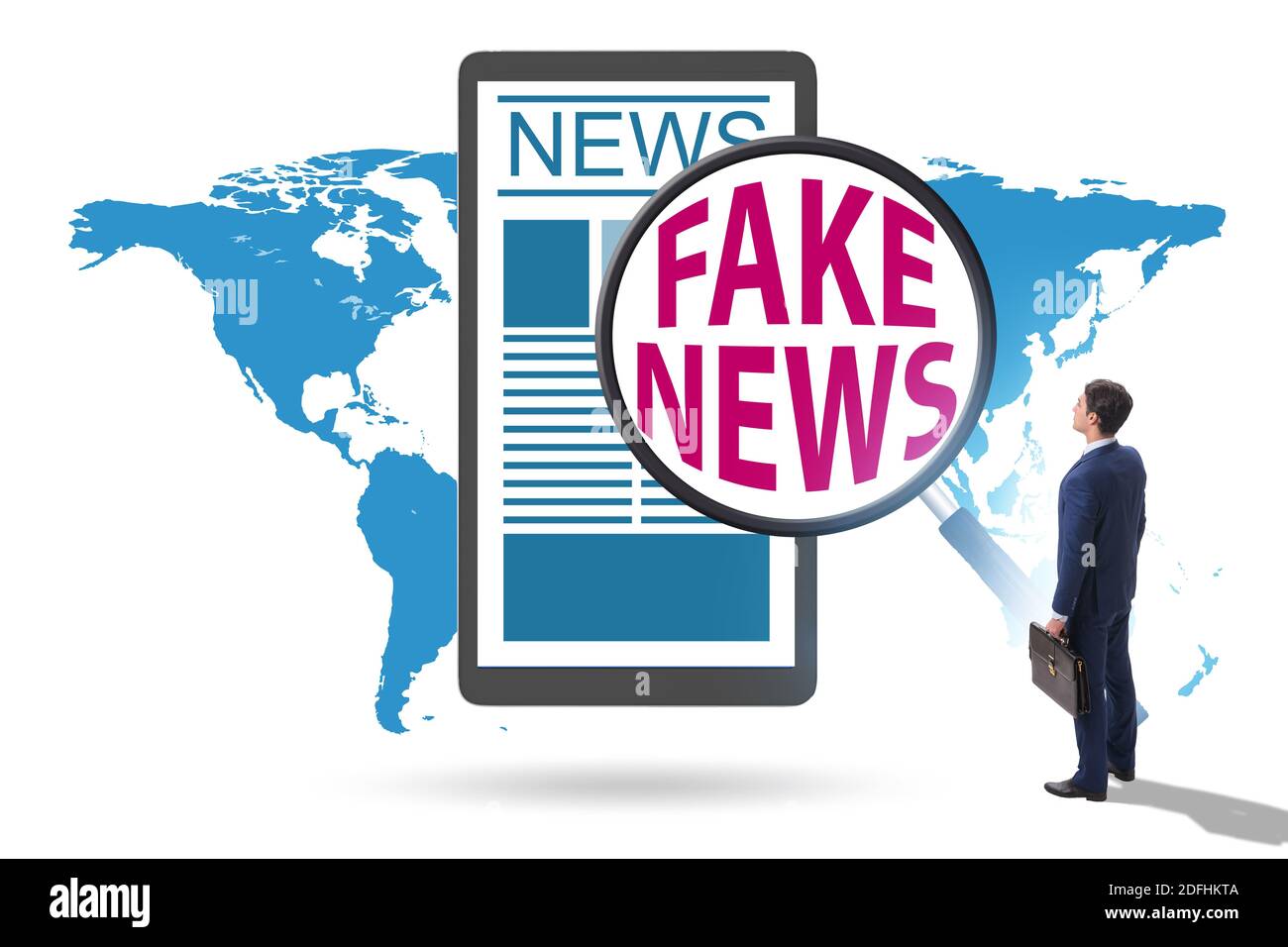 Fake news concept in the information manipulation concept Stock Photo ...
