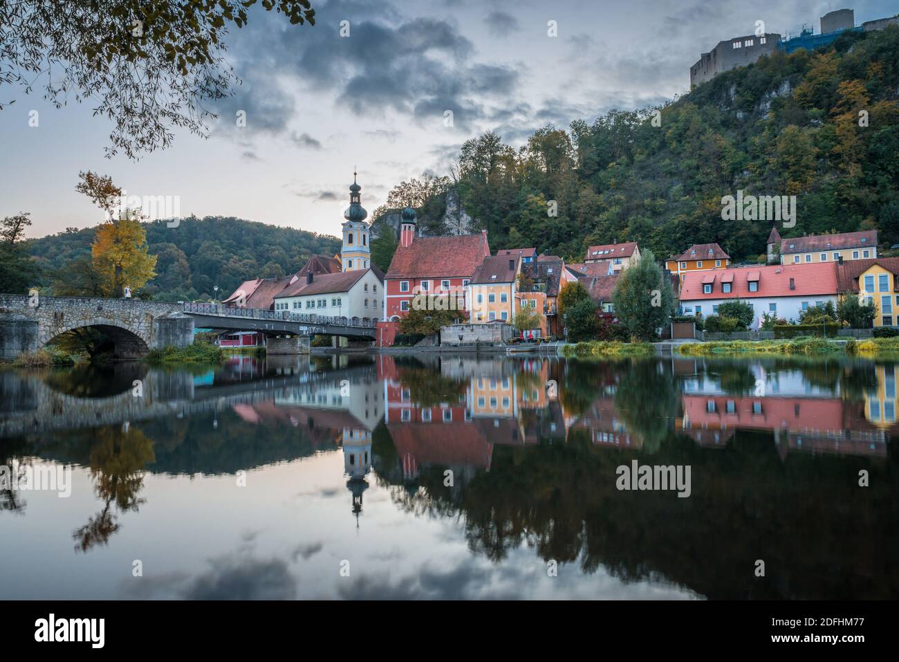 Picture of a panorama city view of the market Kallmünz Kallmuenz in ...
