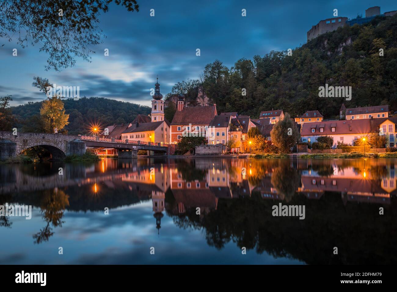 Picture of a panorama city view of the market Kallmünz Kallmuenz in ...