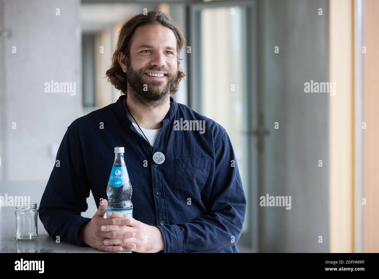 Benjamin Adrion Founder Drinking Water High Resolution Stock ...