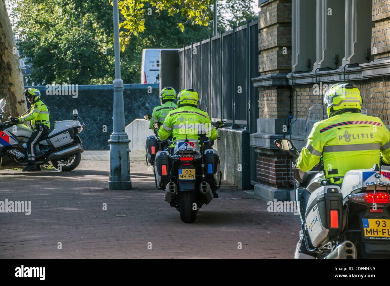 Police Motor Team In Front Of The Amstel Hotel At Amsterdam The ...
