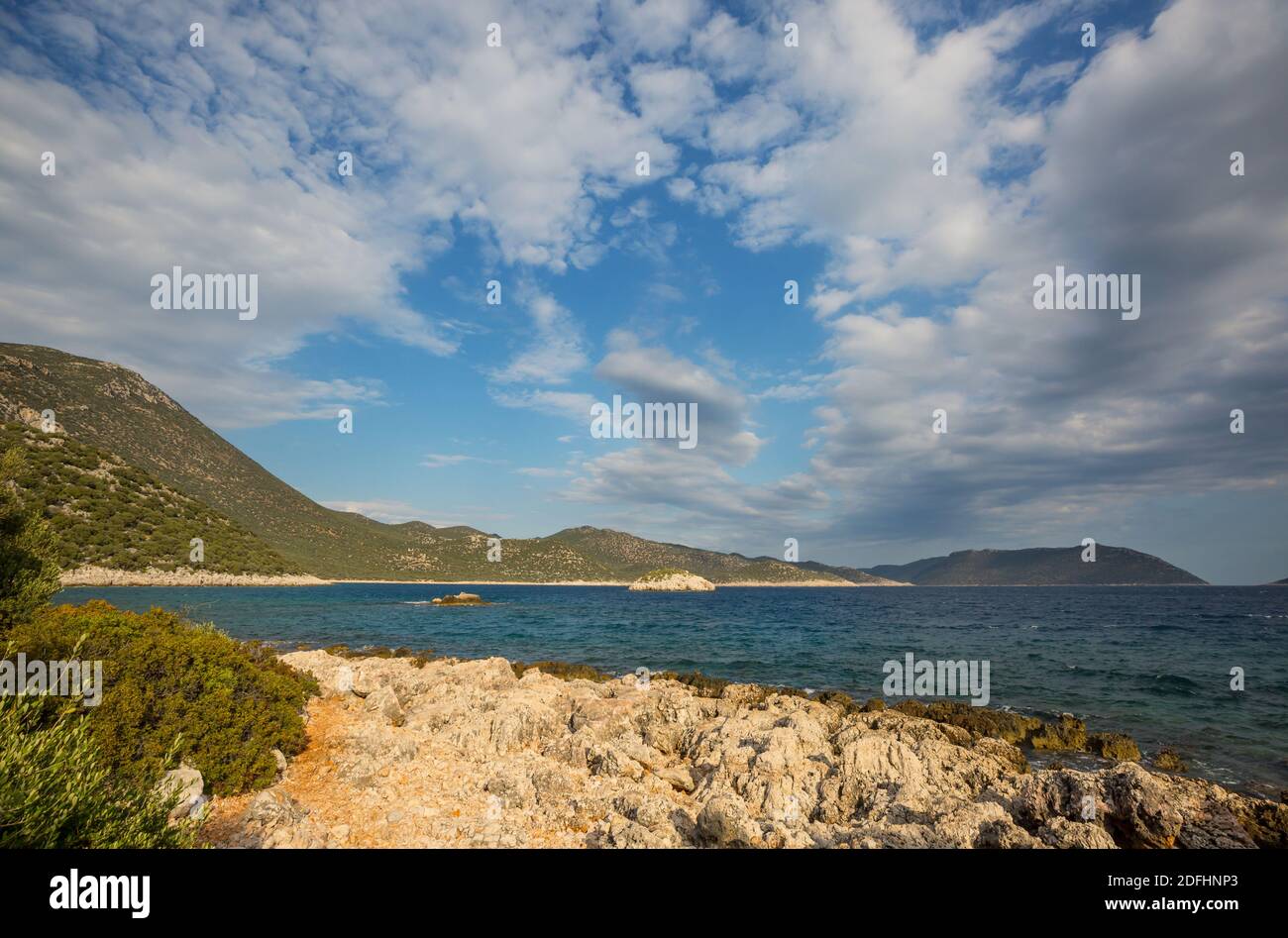 Beautiful sea coast in Turkey. Amazing natural landscapes along Lycian ...