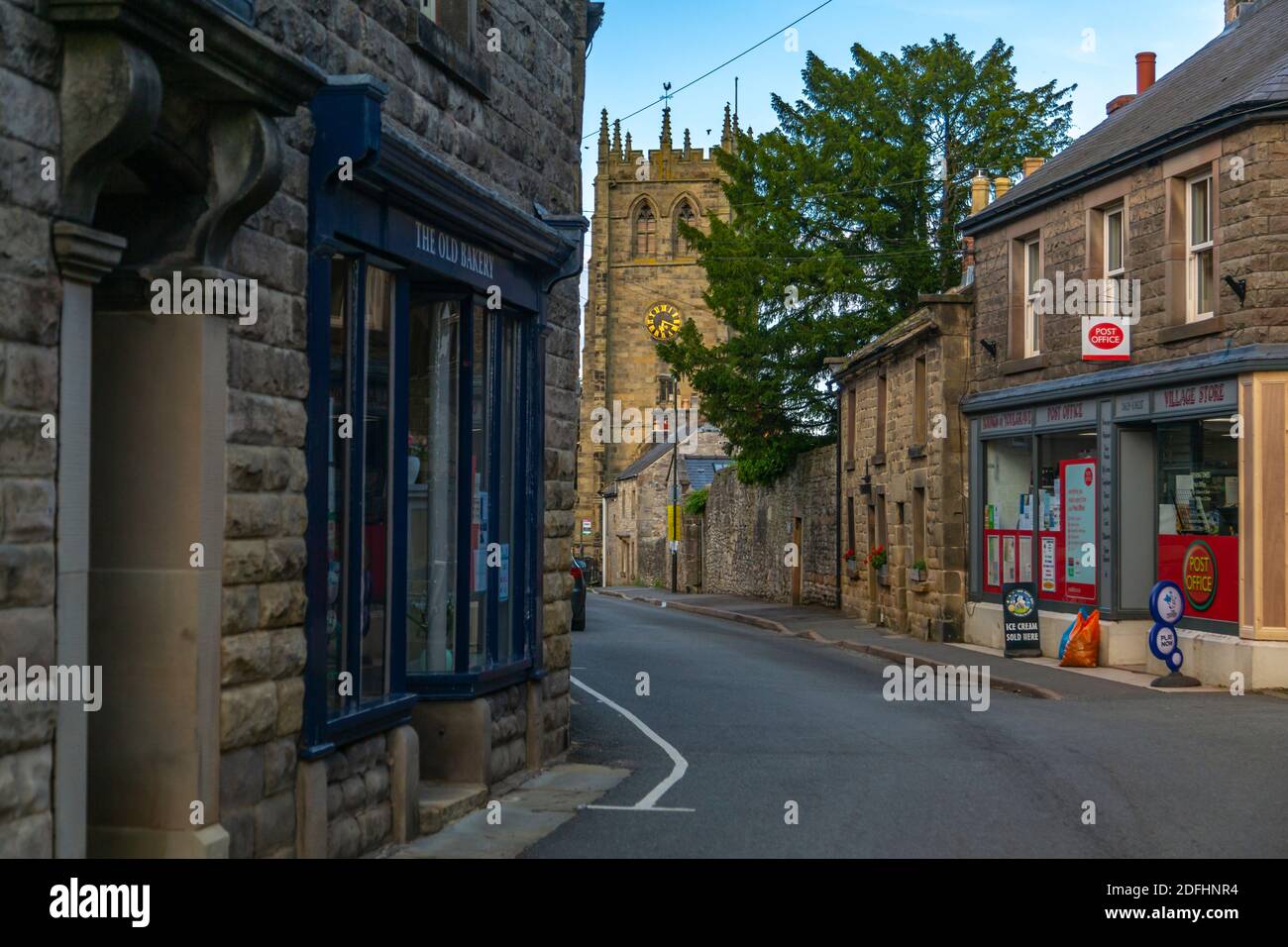 View of All Saints' Church and Youlgrave village, Peak District ...